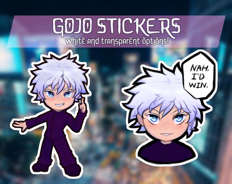 SATORU GOJO Chibi Kiss-cut Stickers - Etsy