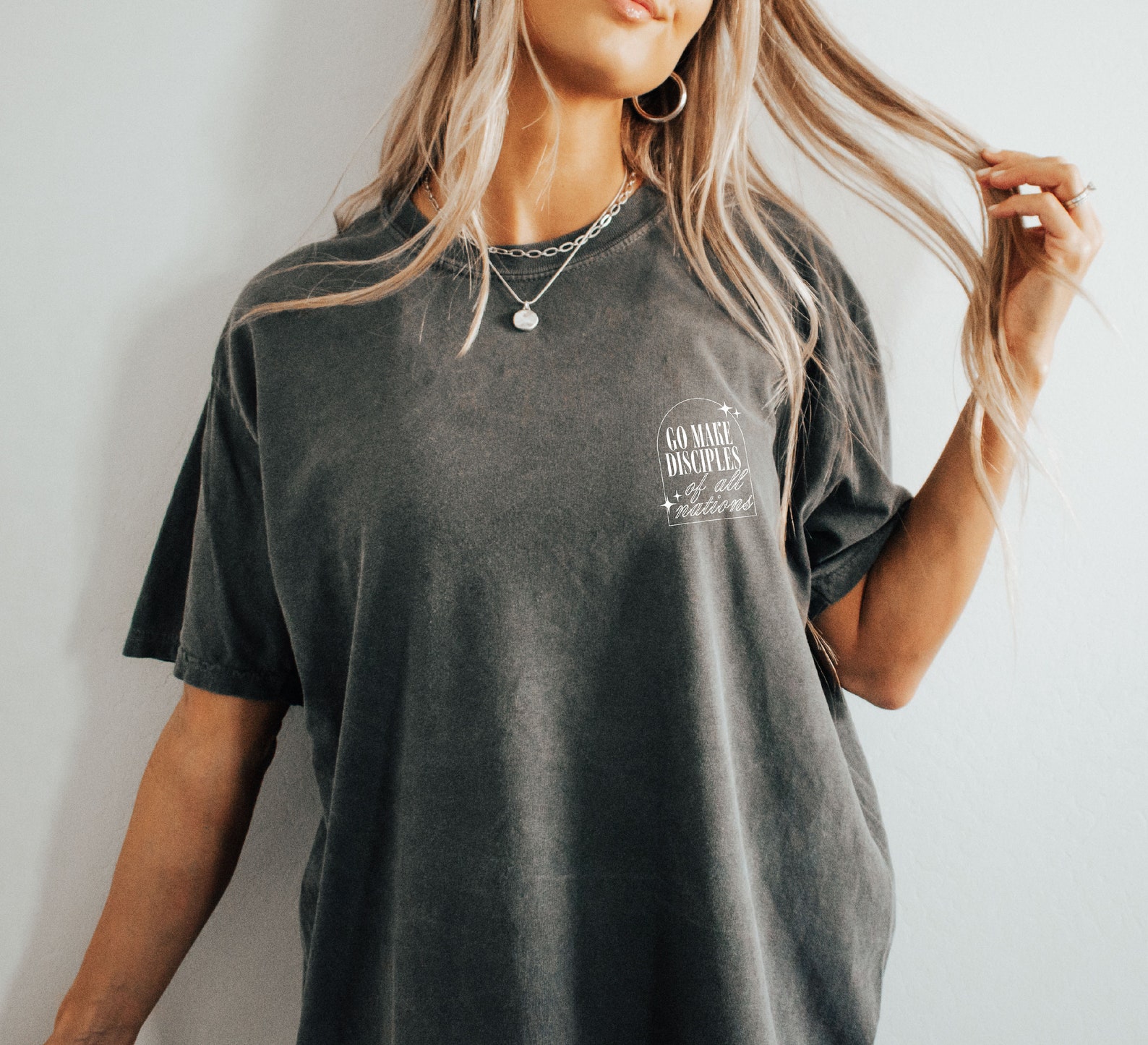 Disciples Shirt Christian Comfort Colors Pepper Grey T-shirt Matthew 28 ...