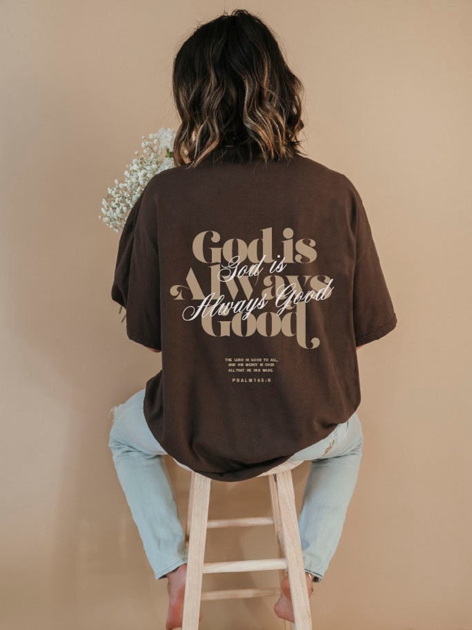 God is Always Good Christian Shirt Brown Bible Verse T-shirt ...