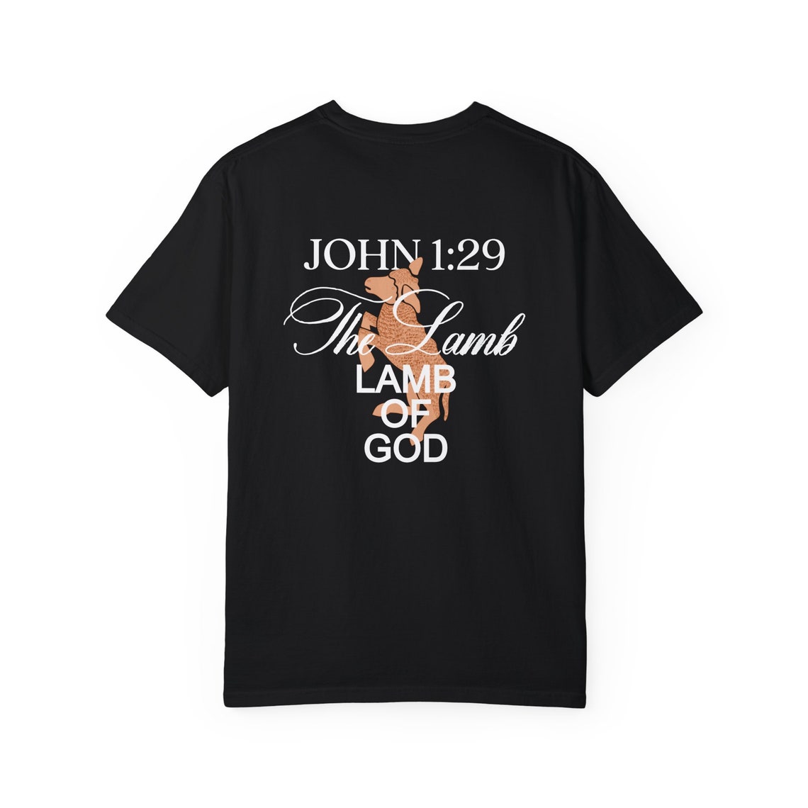 Lamb of God Christian Comfort Colors Shirt Black Bible Verse T Shirt ...
