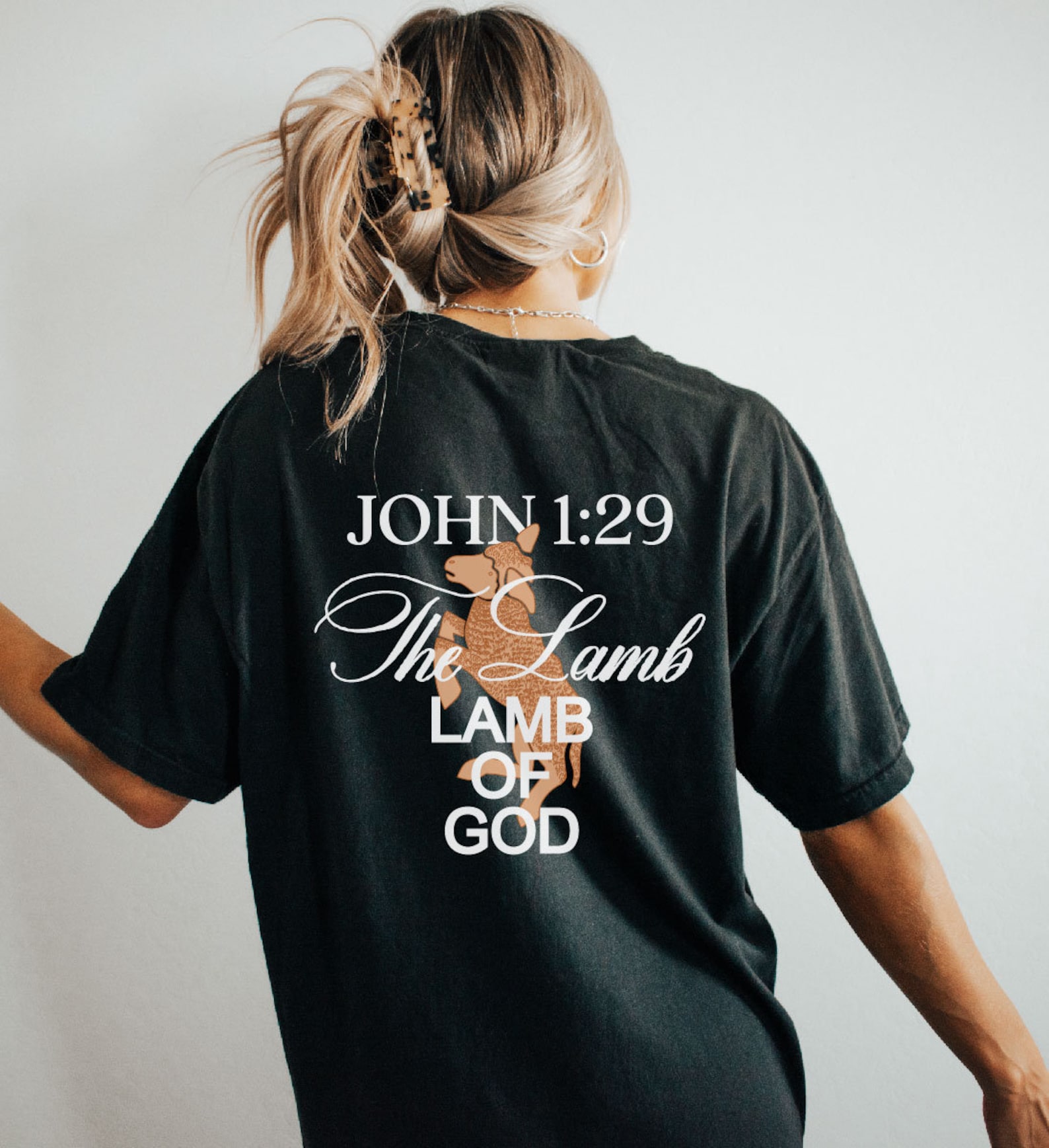 Lamb of God Christian Comfort Colors Shirt Black Bible Verse T Shirt ...