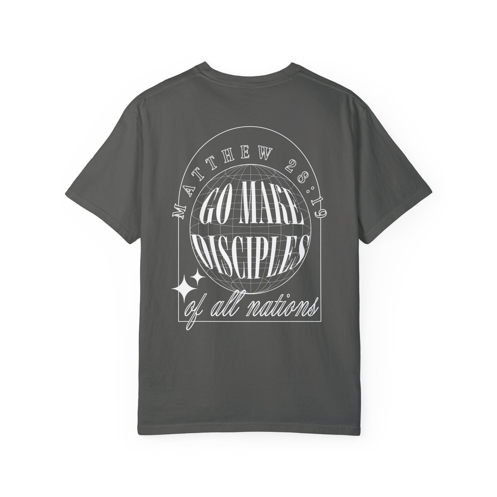 Disciples Shirt Christian Comfort Colors Pepper Grey T-shirt Matthew 28 ...