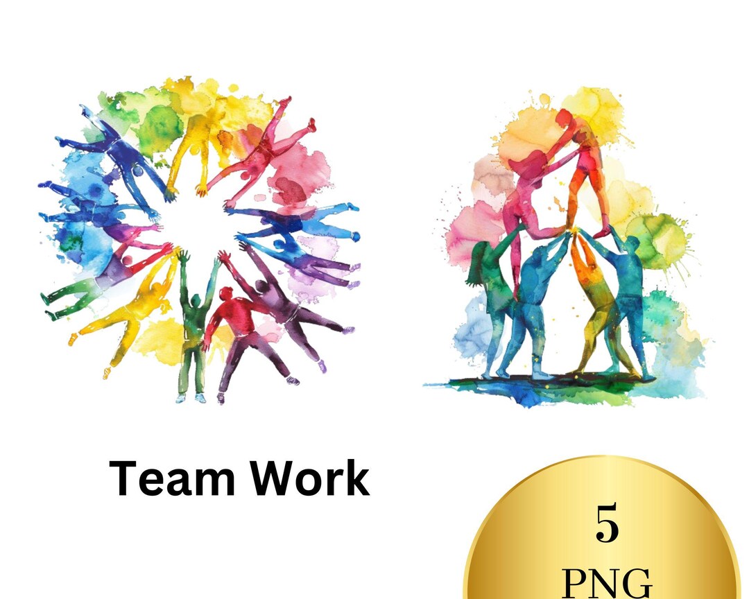 We Are A Team, Teamwork PNG, Business Clipart, Watercolor Teamwork ...