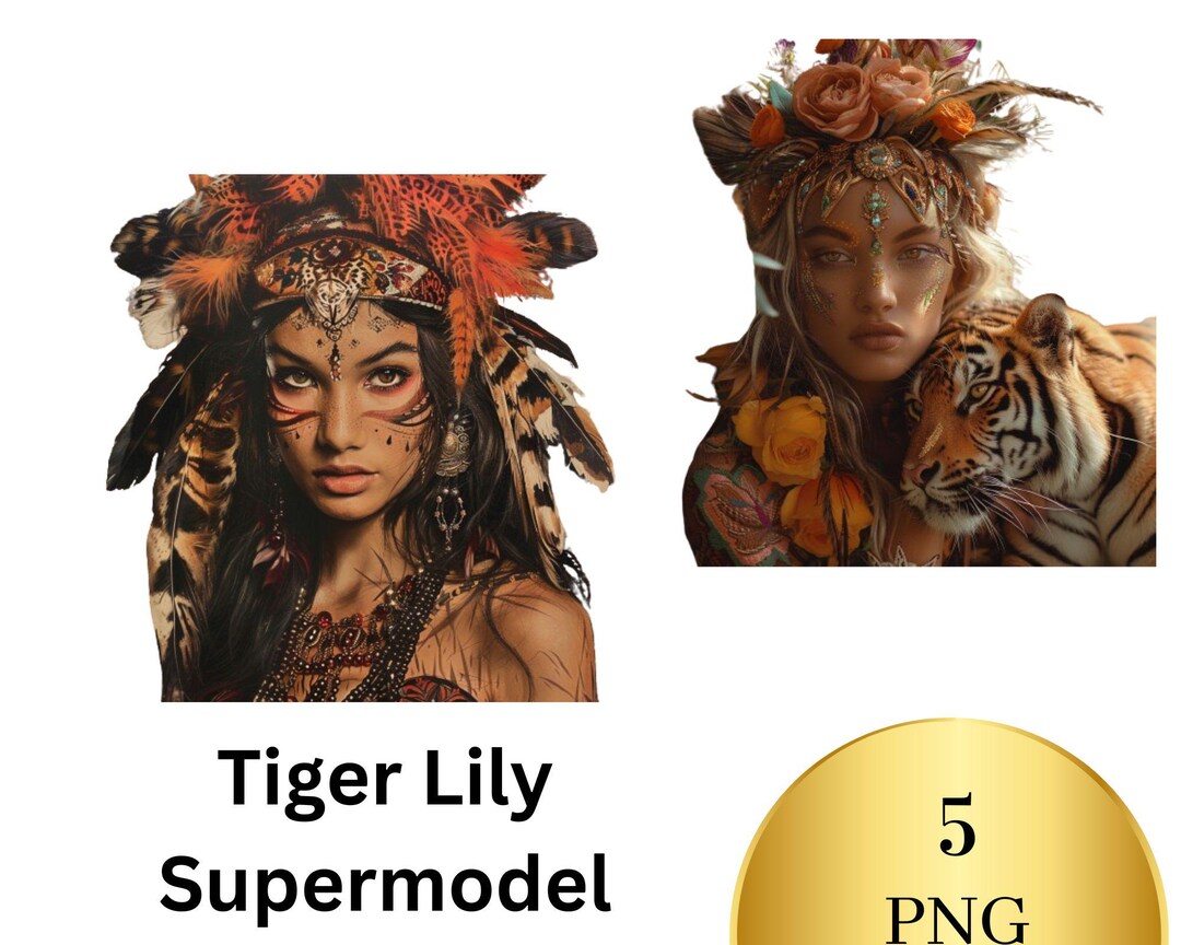 Tiger Lily Model, Supermodel Clipart, Tiger Lily Art, Fashion Clipart ...