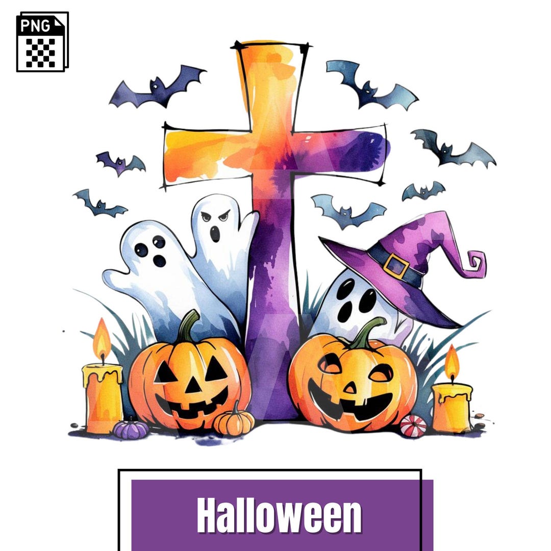 Watercolor Christ Halloween PNG Fall Christian Png Bible Verse Png ...