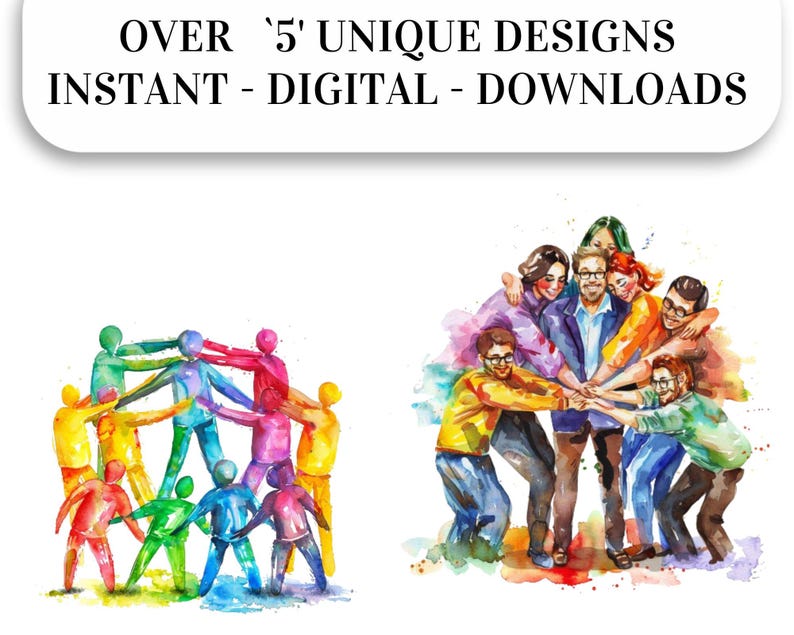 We Are A Team, Teamwork PNG, Business Clipart, Watercolor Teamwork ...