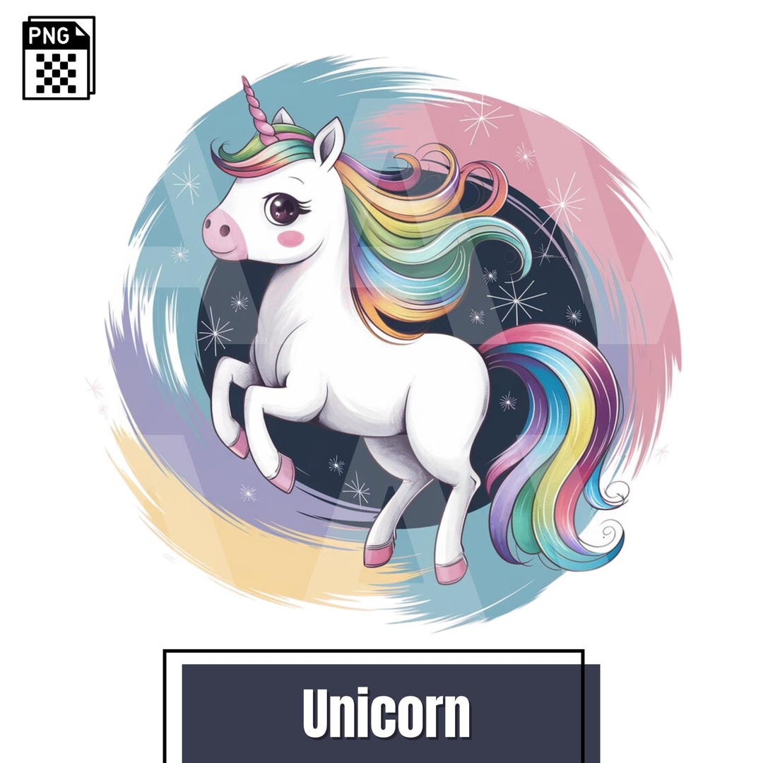 Unicorn Clipart, Unicorn PNG, Magic Unicorn PNG, Watercolor Unicorn ...