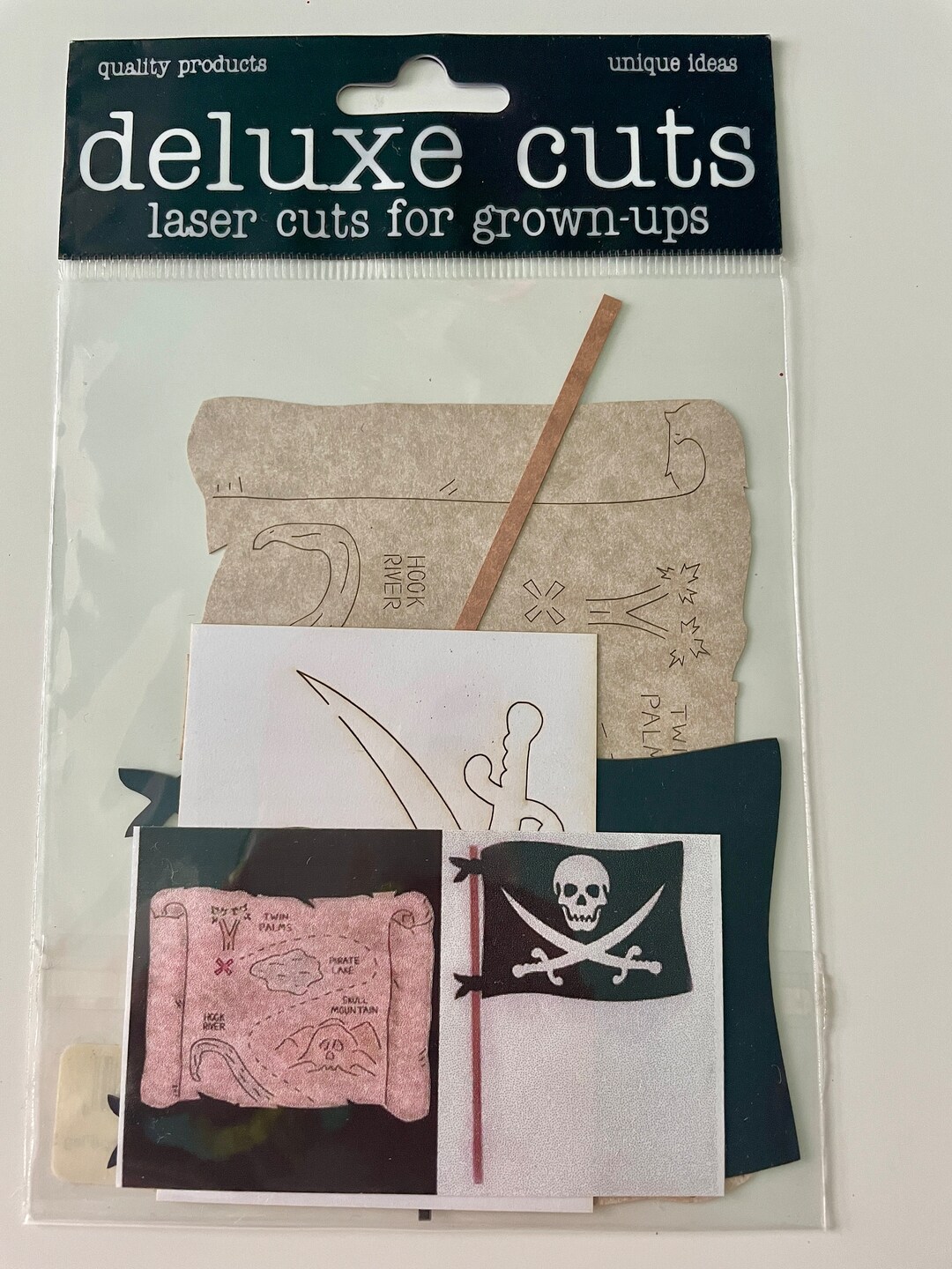 Deluxe Cuts Pirate Treasure Map and Flag Laser Die Cut Set - Etsy