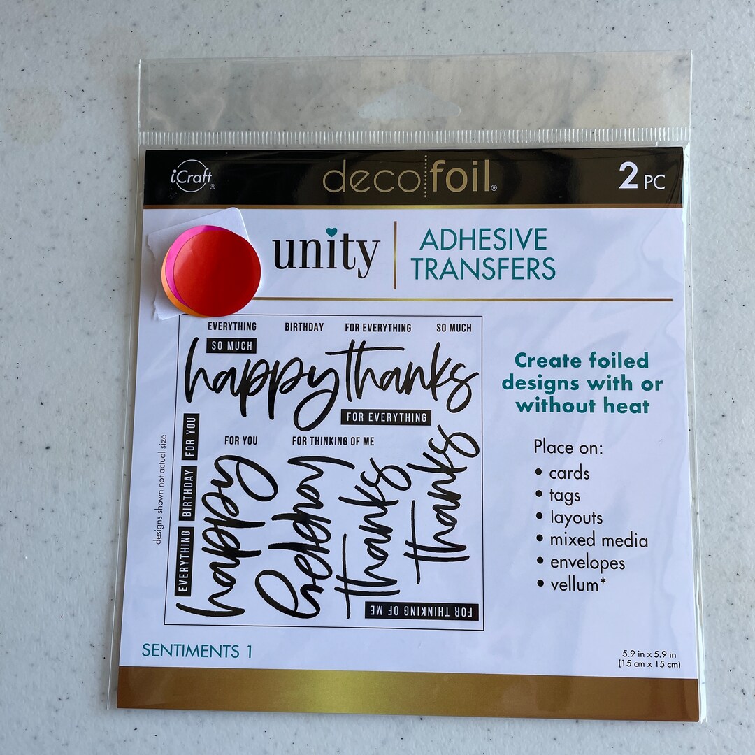 Unity Stamp Co. - Adhesive Transfers for Foiling - Etsy