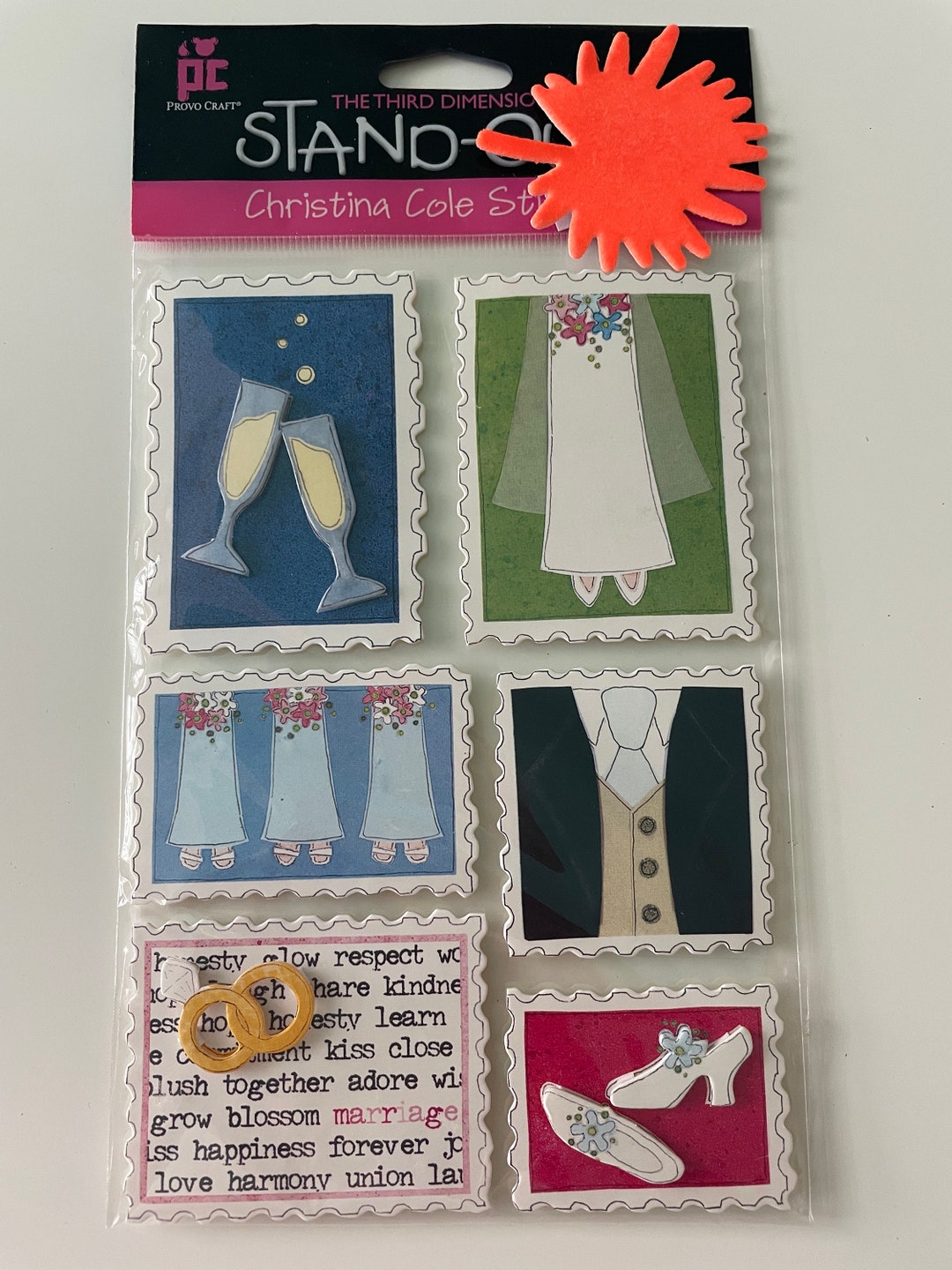 Provo Craft - Stand-outs Christin Cole Dimensional Stickers - 6 Piece ...
