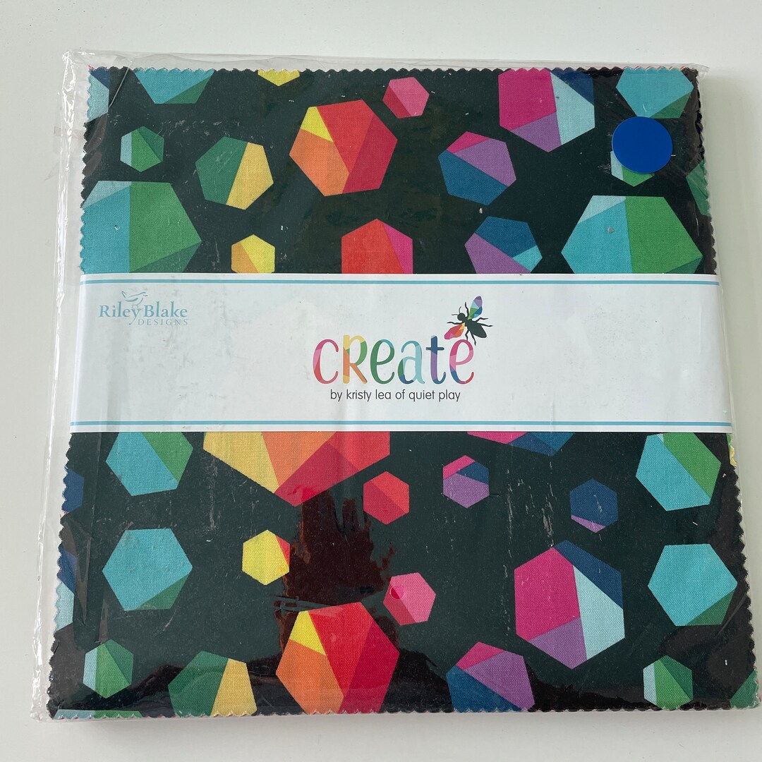 Create 10" Rainbow Fabric Stacker Kristy Lea for Riley Blake Designs - Etsy