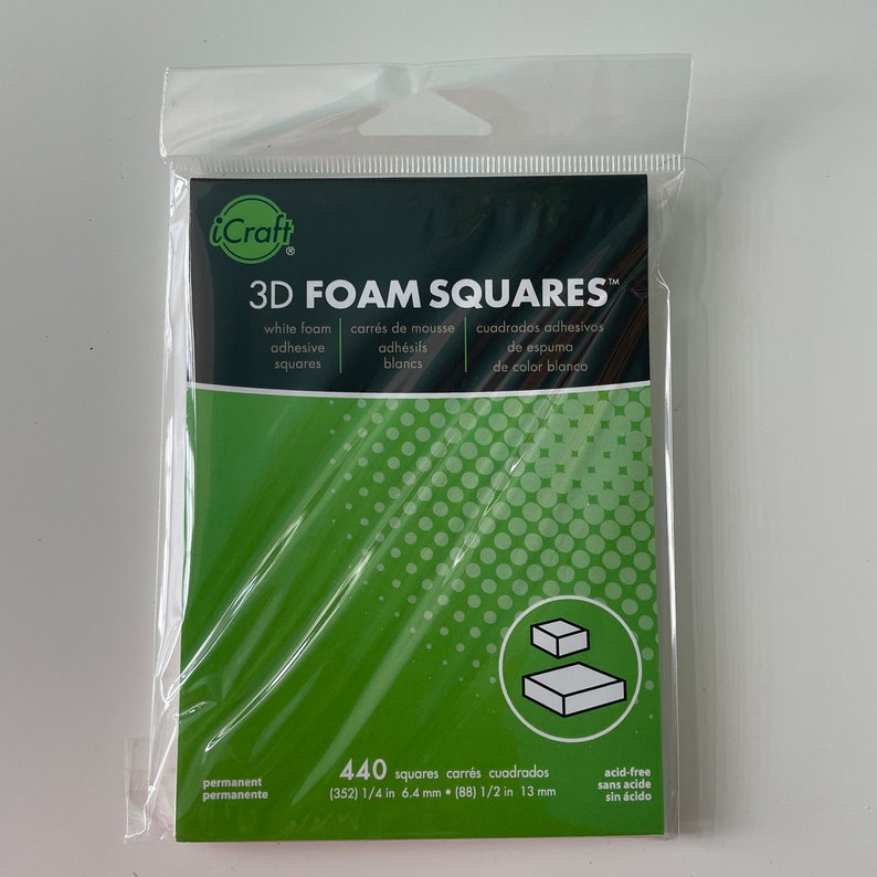 Icraft 3D Foam Squares Pack 440 Count white - Etsy