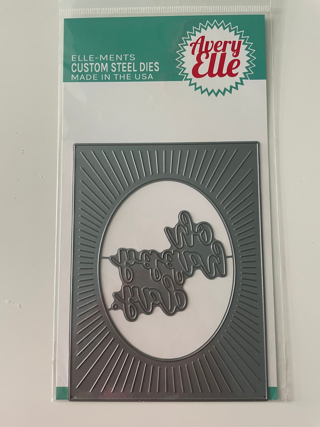 Avery Elle New Oval Burst Frame Sentiment 2 Piece Die Set - Etsy