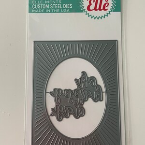 Avery Elle New Oval Burst Frame Sentiment 2 Piece Die Set - Etsy