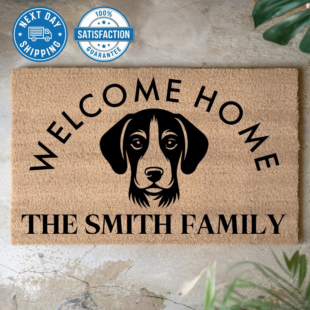 Custom Dog Welcome Mat, Custom Doormat, Welcome Mat, Welcome Mat, Front ...