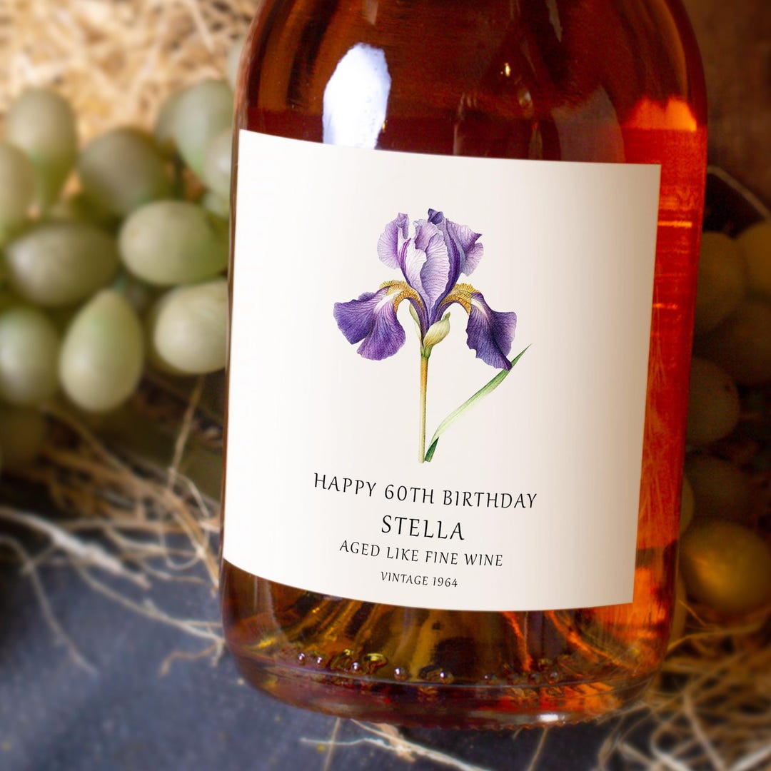 Personalized Birthday Label, Personalized Wine Label, Birthday Party ...