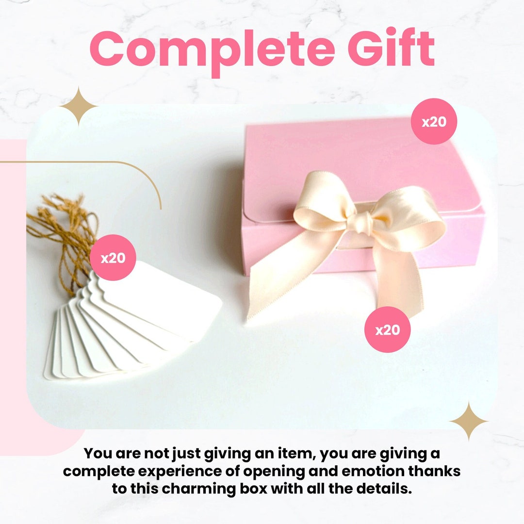 20pack Small Gift Box 4x4x1 Inch With Dedication Card, Small Box for ...