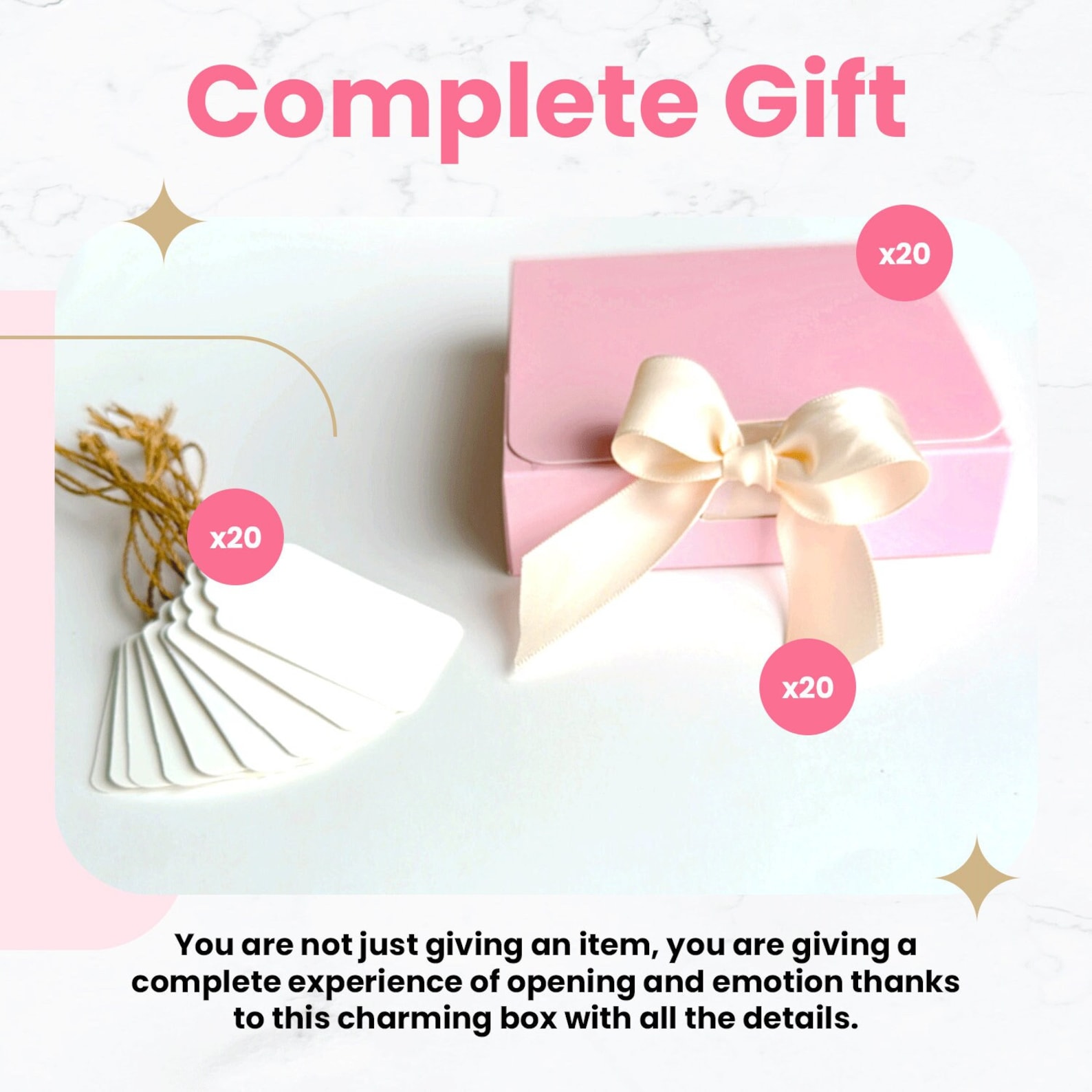 20pack Small Gift Box 4x4x1 Inch With Dedication Card, Small Box for ...