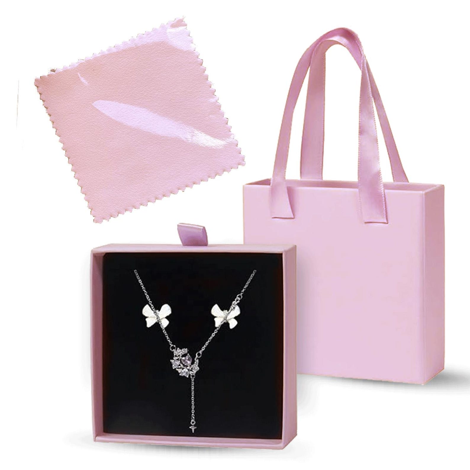 4 Pack Jewelry Gift Boxes With Cleaning Cloth, Earring Card Holder ...