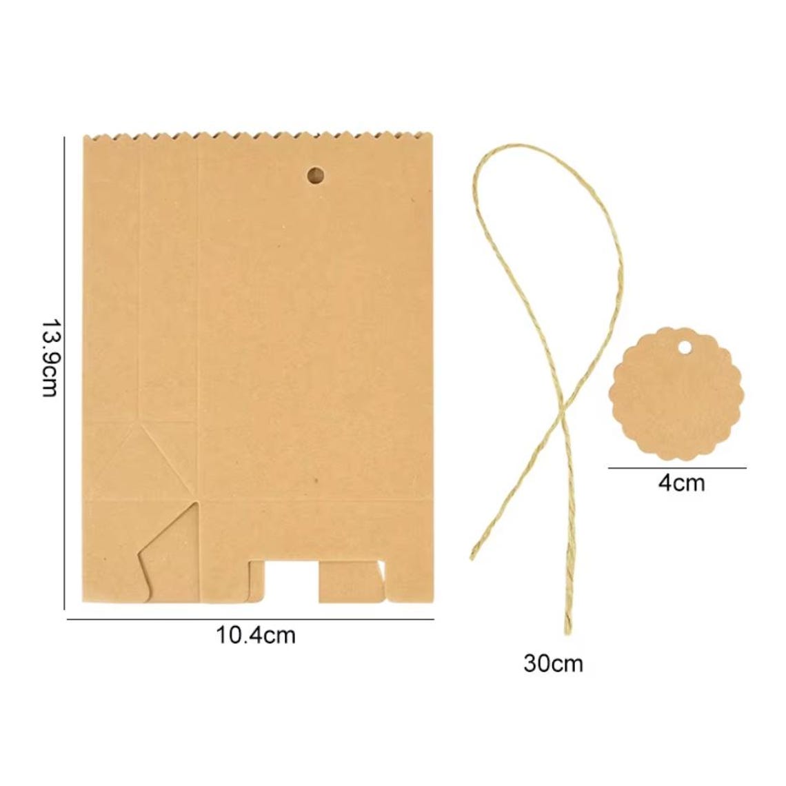 30 Pack Extra Small Kraft Favour Bag, Mini Gift Bags for Parties With ...