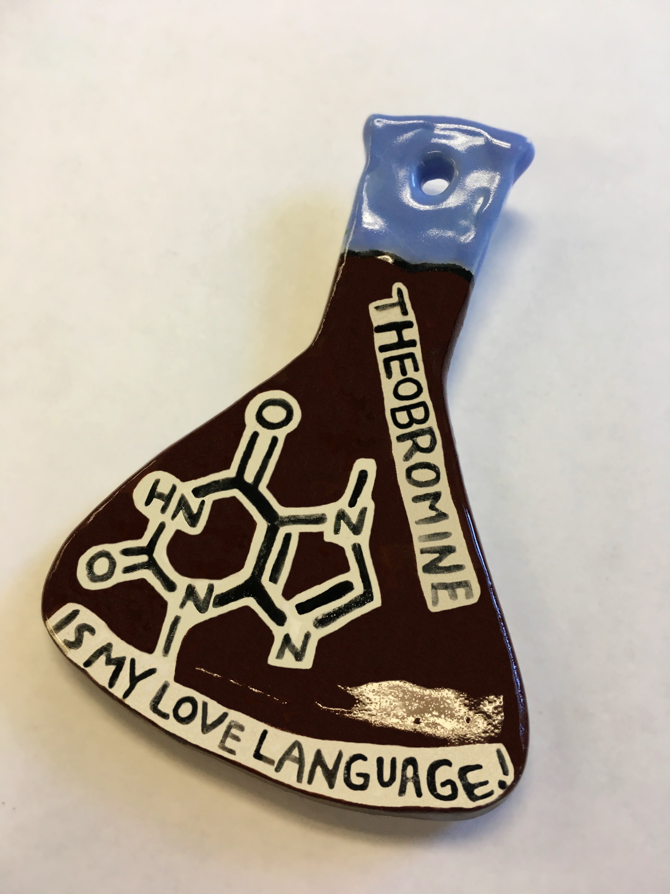Chemistry Flask Ornament With Theobromine Organic Formula - Etsy