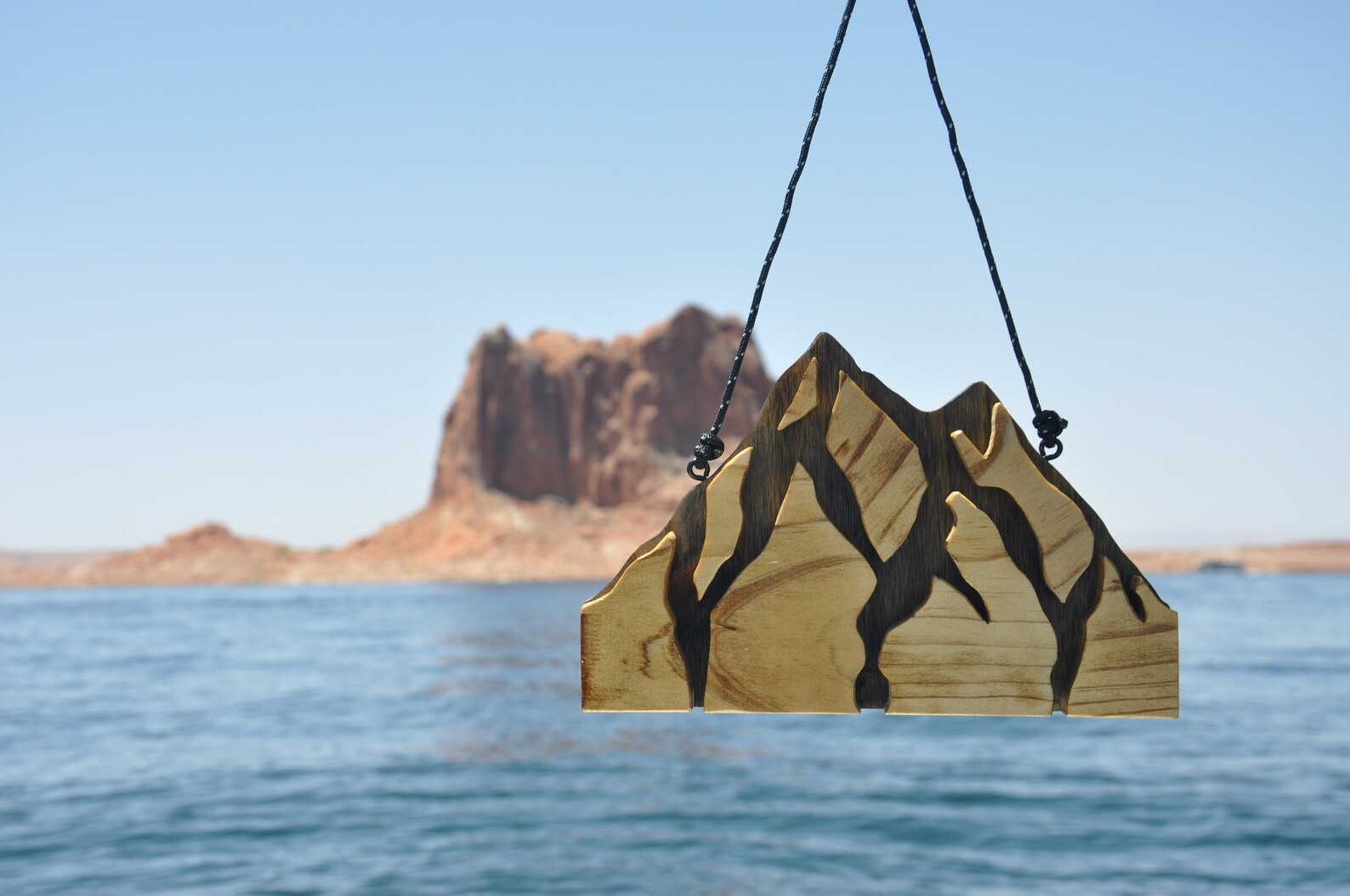 Small Handmade Mountain Wood Key Holder: No Keychains - Etsy
