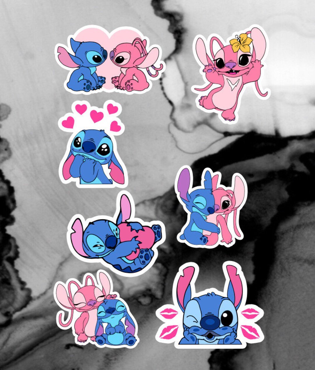 Stitch & Angel Stickers Sticker Bundle - Etsy
