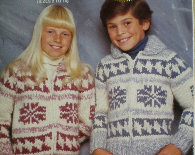 INDIAN SWEATER KNITTING PATTERN for CHILDREN - SNOWFLAKE DESIGN - Etsy