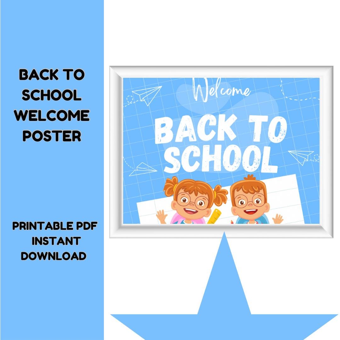 Back to School Welcome Poster, Pastel Scrapbook Style, Colorful ...