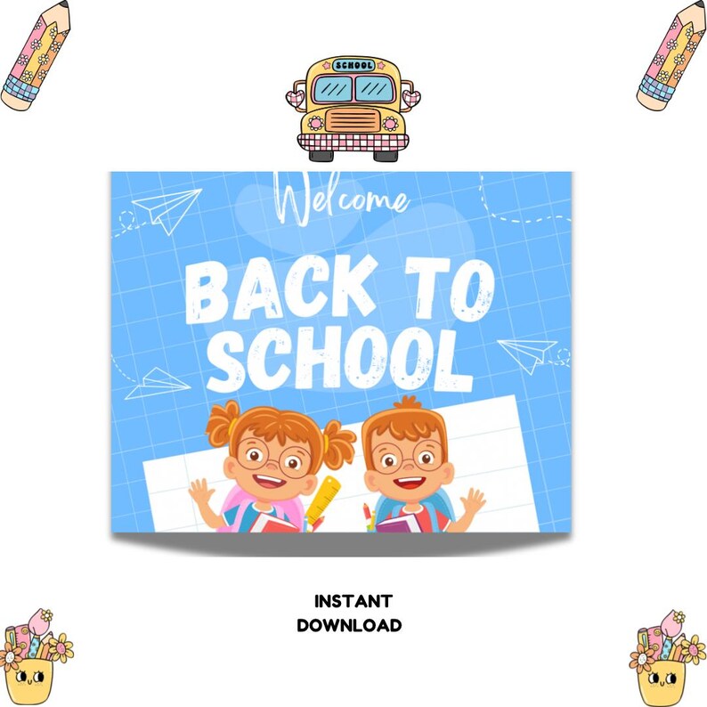 Back to School Welcome Poster, Pastel Scrapbook Style, Colorful ...