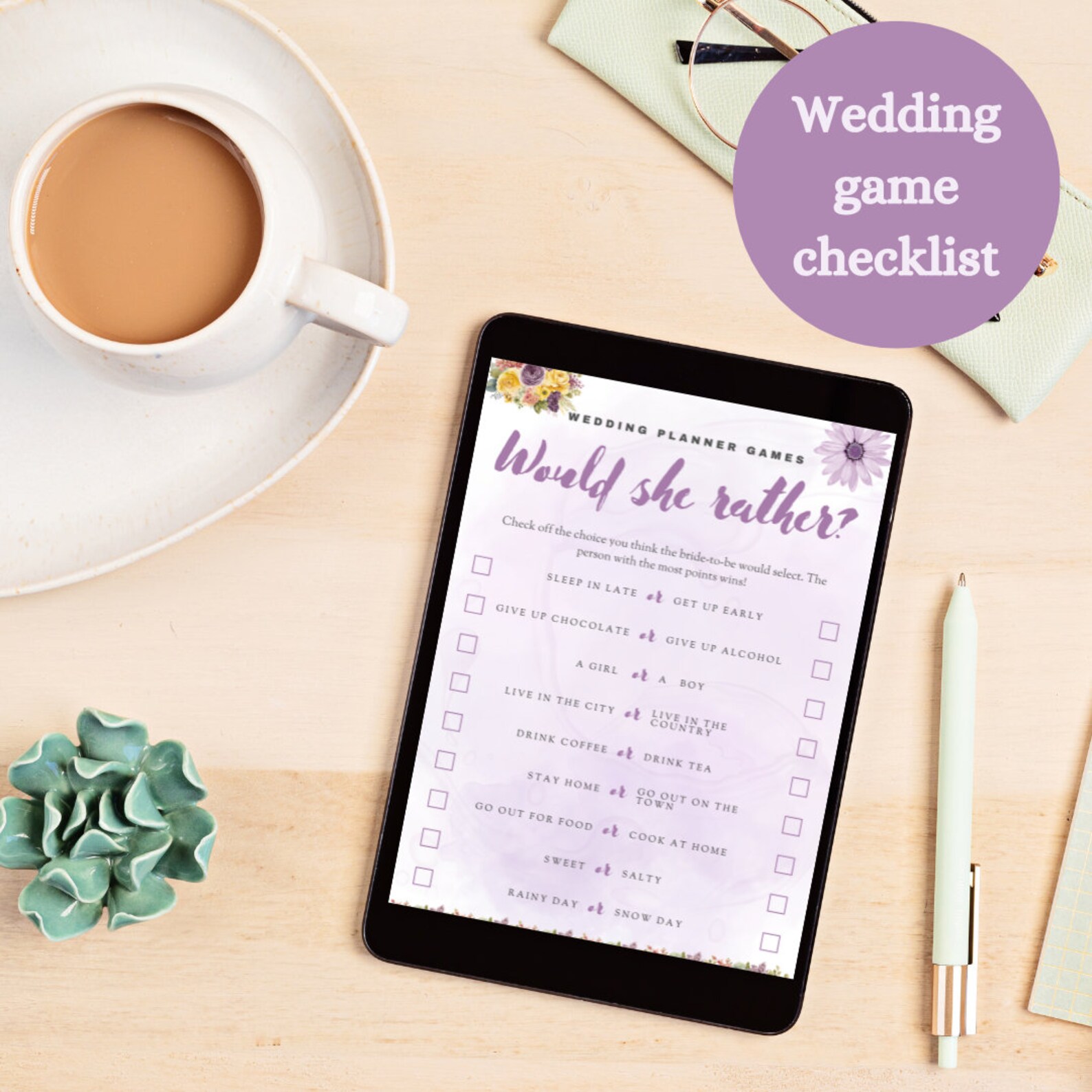 Wedding Game Check List, Bride Game, Reception Game, Bachelorette Game ...