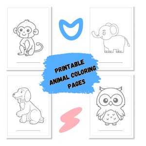 Printable Animal Coloring Pages, English Learning Worksheets, Children ...