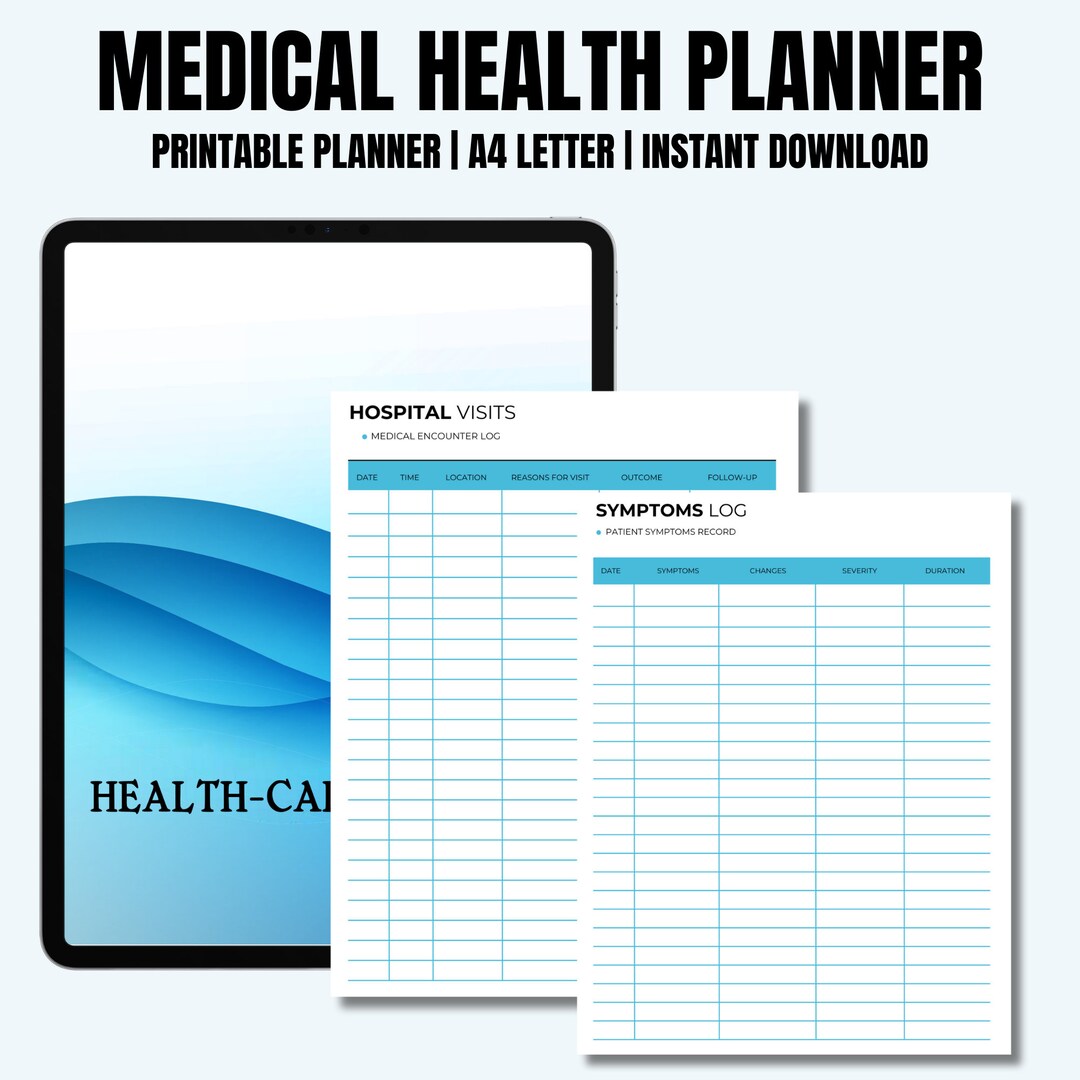 Printable Medical Planner Template Healthcare Planner Health Planner ...