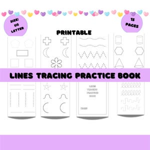 Printable Lines Tracing Worksheets,pre-writing,learn to Write ...