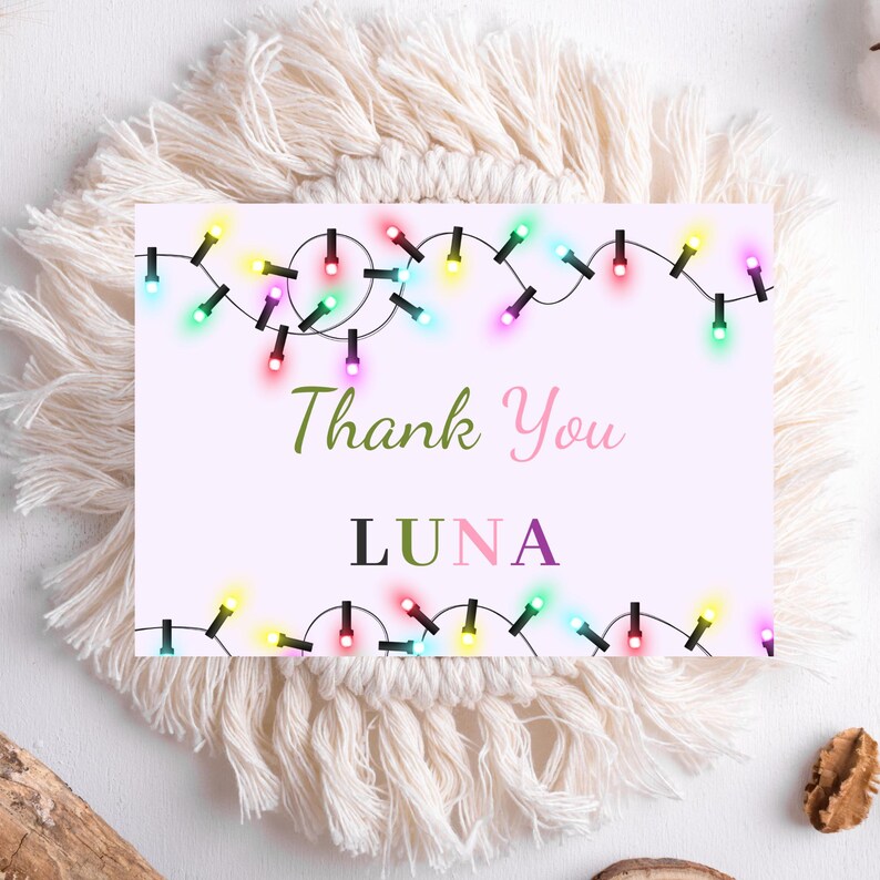 Christmas Thank You Card With LED Light, Personalized Holiday Greeting, Custom Light-up Card - Etsy