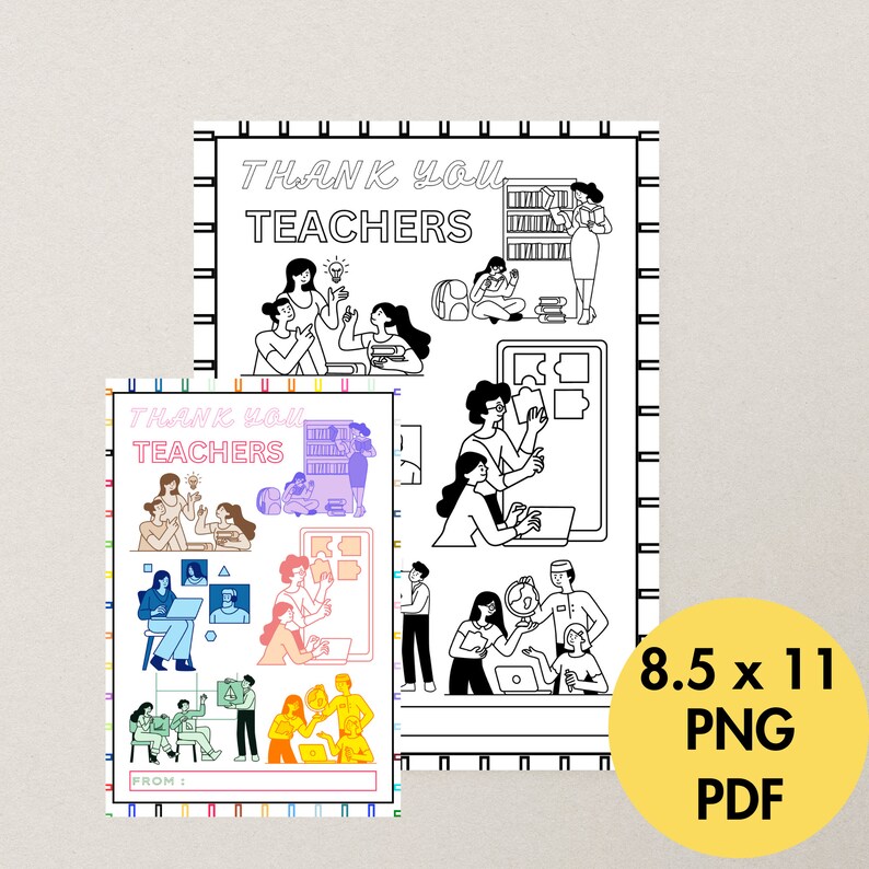 Printable Thank You Poster for Teacher, Appreciation Week Sign ...