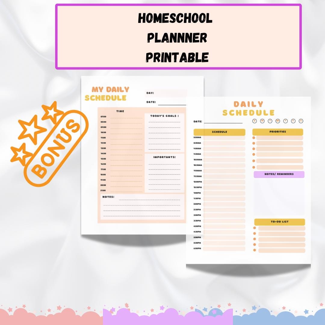 Editable Homeschool Planner Template,home Schooling Planner,kids Teens ...