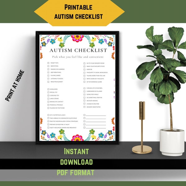 Autism Checklist Printable Etsy autism-checklist-printable-etsy