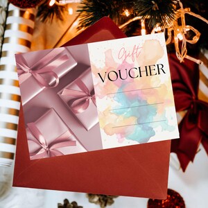 Modern Colorful Printable Gift Card, Customizable Digital Gift ...
