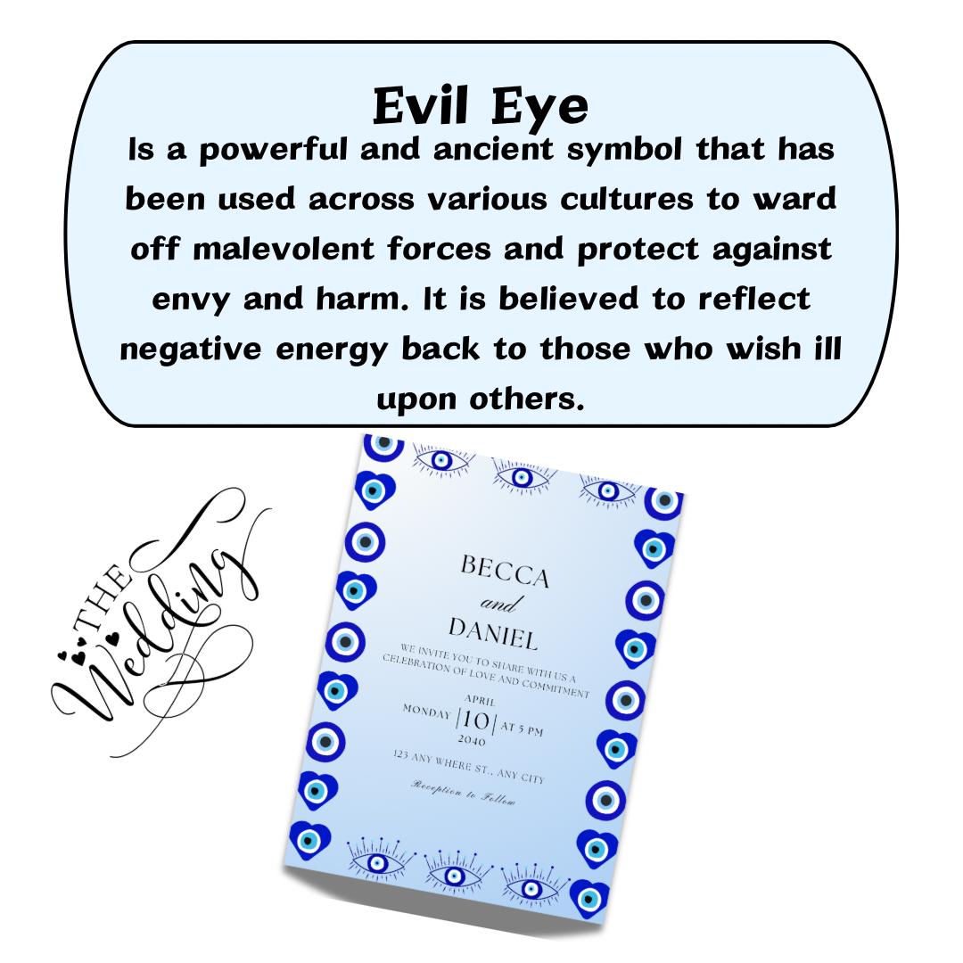 Evil Eye Wedding Invitation Card, Invitations Greek, Invitation Evil ...