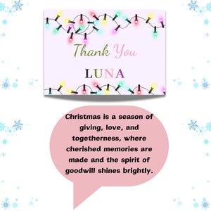 Christmas Thank You Card With LED Light, Personalized Holiday Greeting, Custom Light-up Card - Etsy
