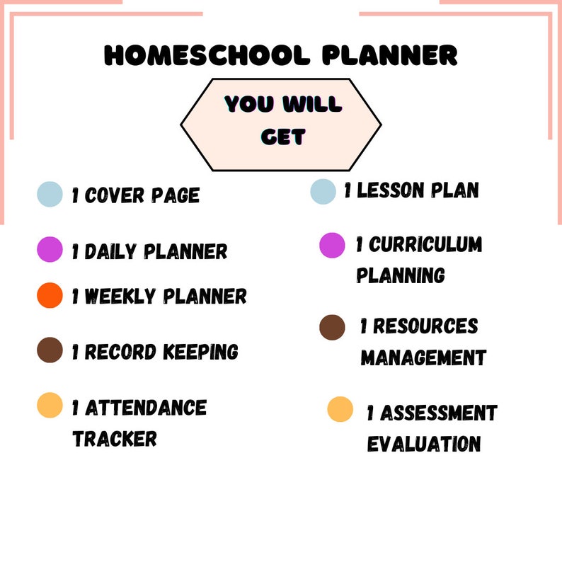 Editable Homeschool Planner Template,home Schooling Planner,kids Teens ...