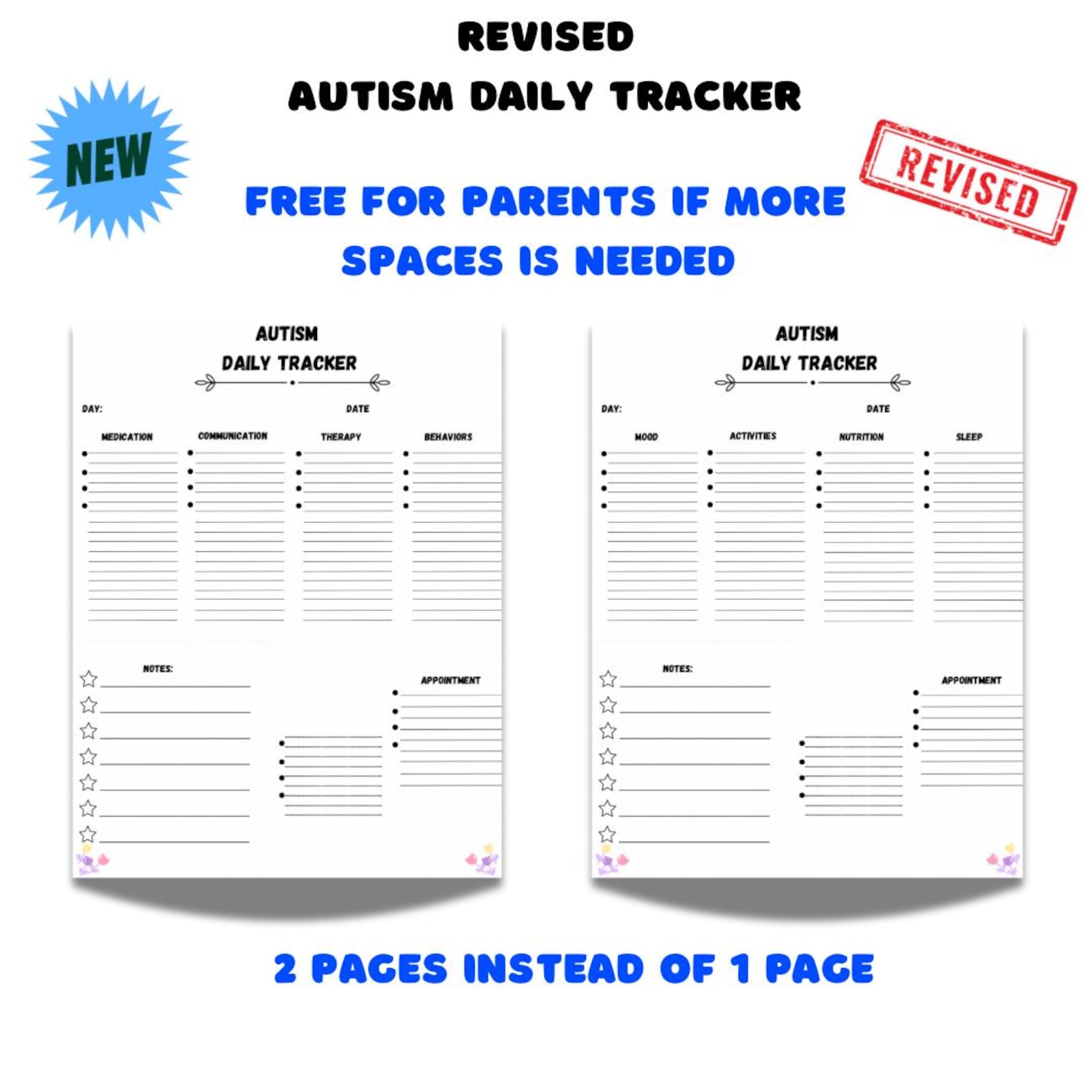 Printable Autism Daily Log, Autism Day Tracker, Autism Log Book, Autism ...