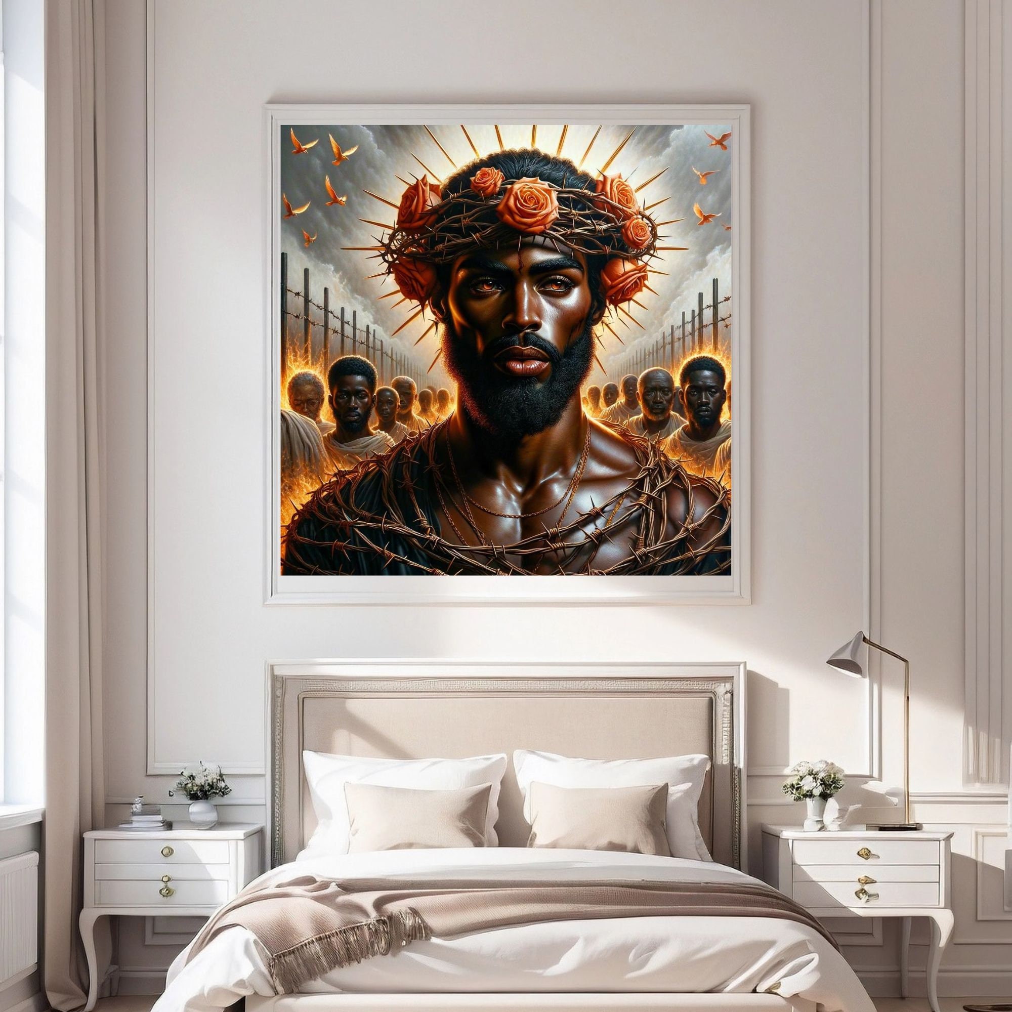 Ink Art Black Jesus With Disciples Christian Black Jesus and Disciples ...