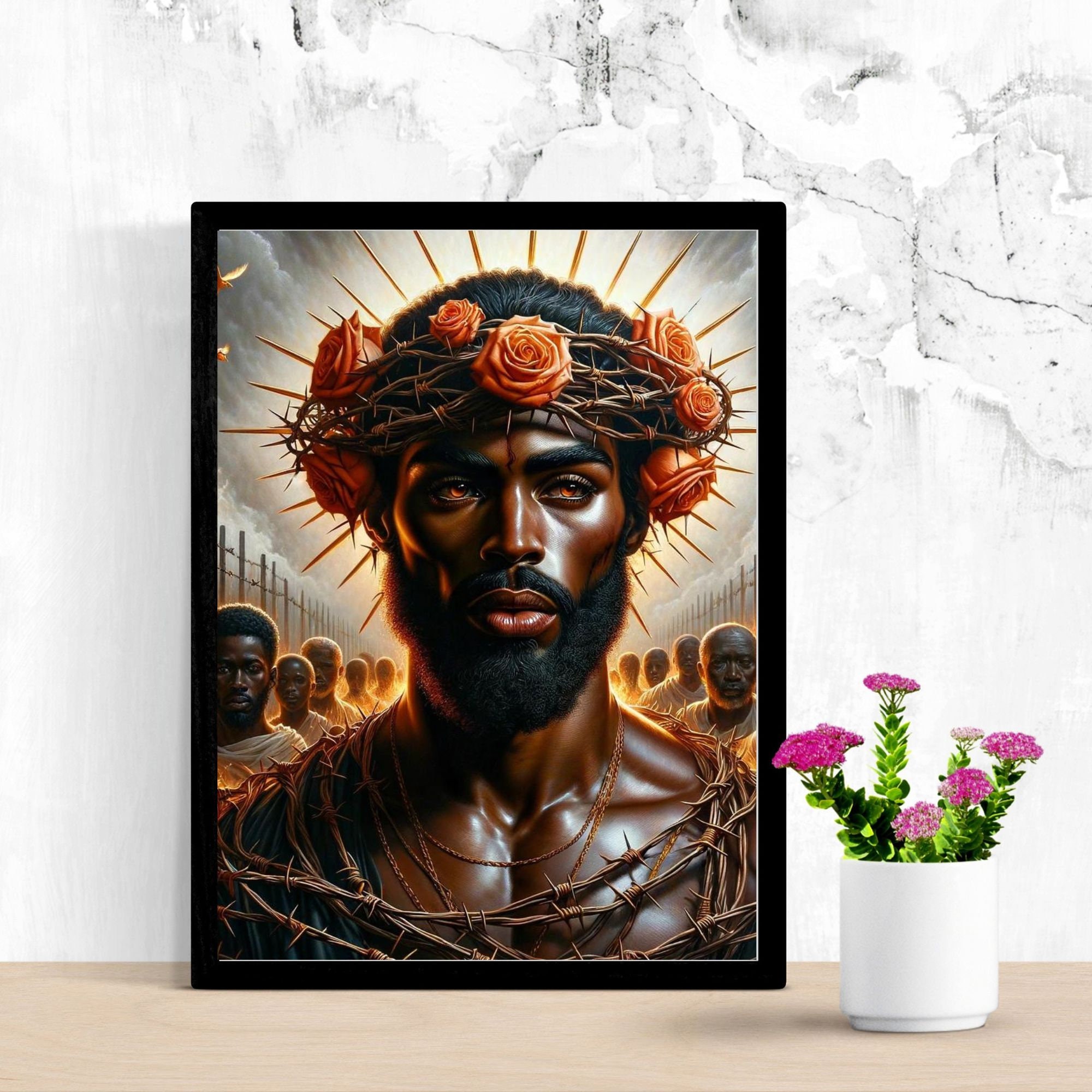 Ink Art Black Jesus With Disciples Christian Black Jesus and Disciples ...