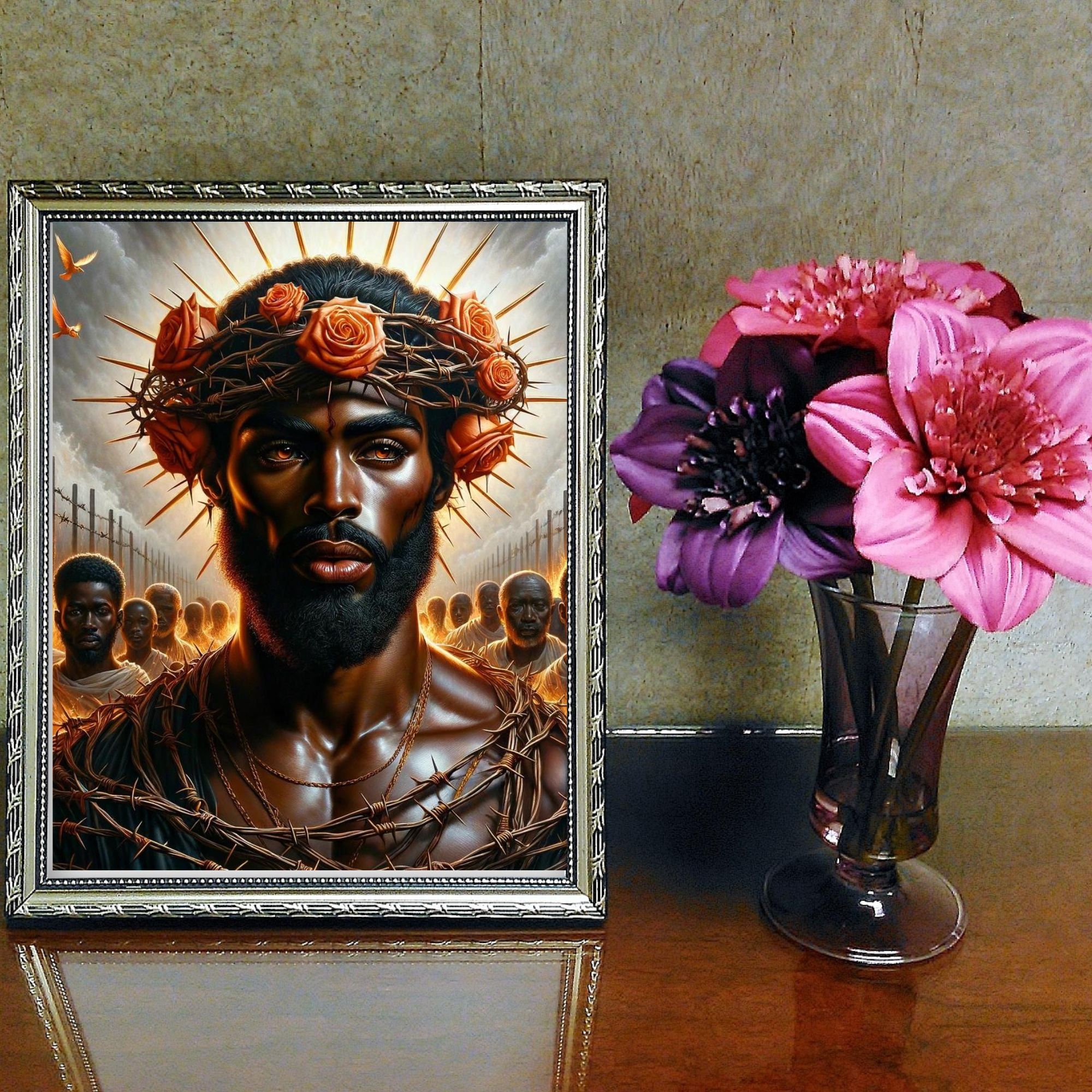 Ink Art Black Jesus With Disciples Christian Black Jesus and Disciples ...