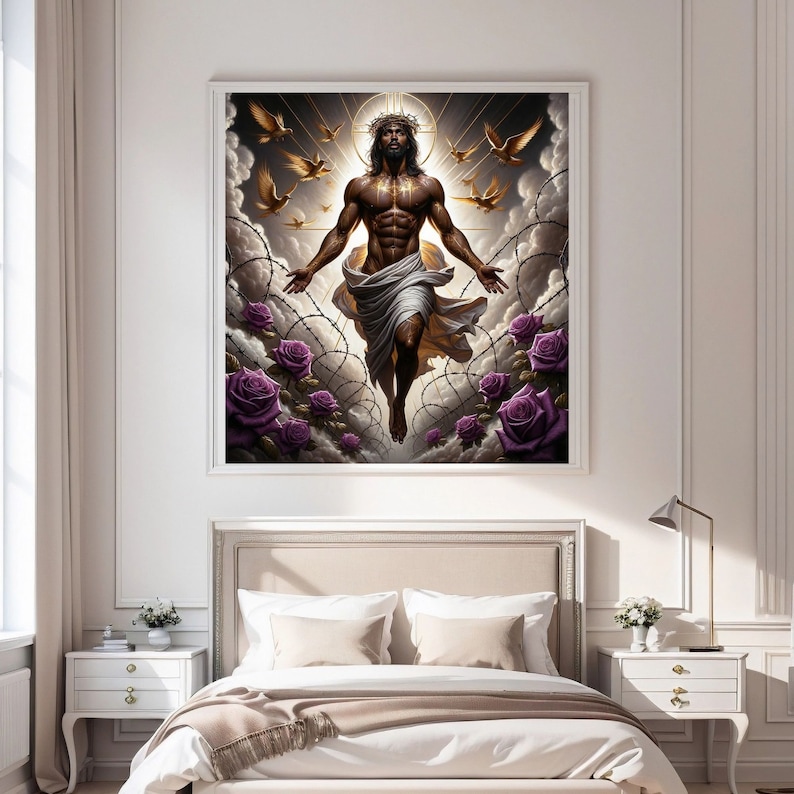 Black Art, Christian, Black Jesus, Printable, Digital Wall Art, Instant ...