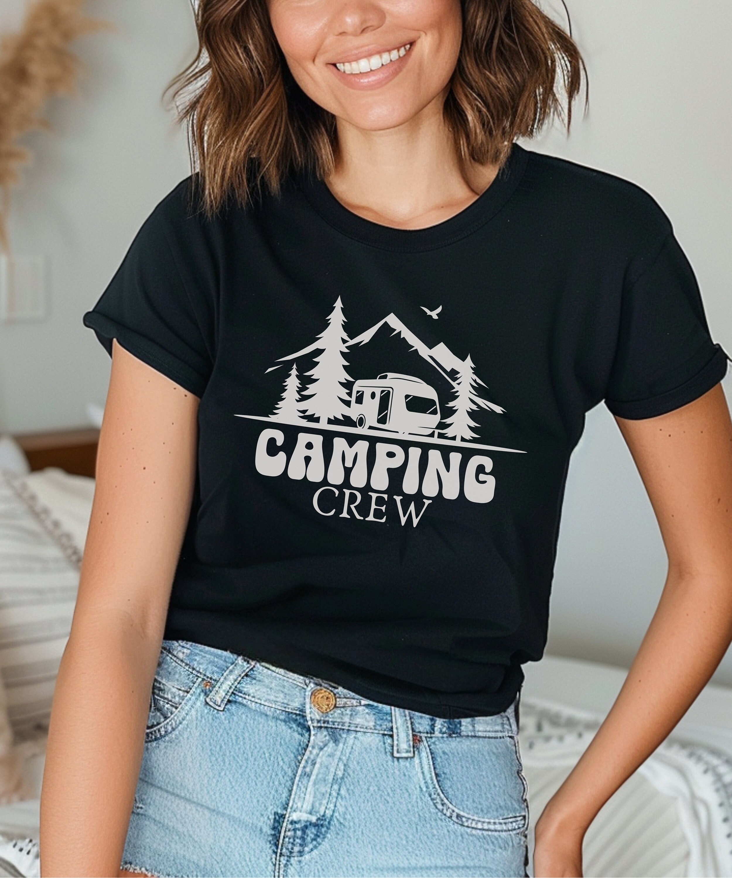Camping Crew Shirt, Happy Camper Shirt, Camper Lover Gift, Summer ...