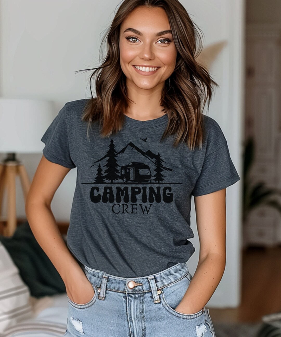 Camping Crew Shirt, Happy Camper Shirt, Camper Lover Gift, Summer ...