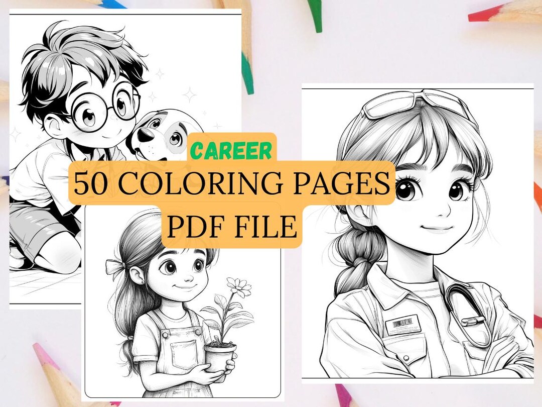 50 Career Coloring Pages for Kids | Fun & Educational | PDF Download ...